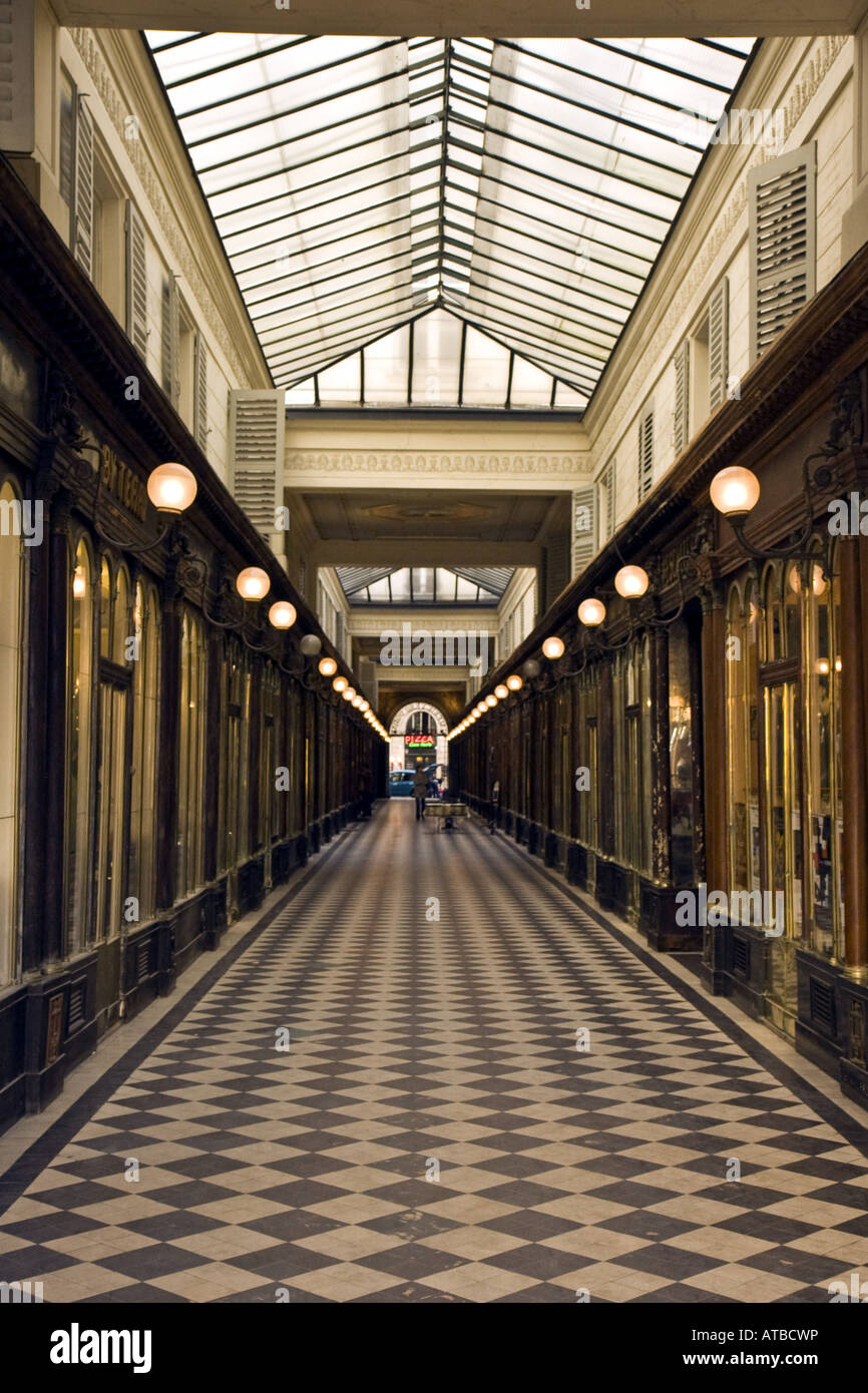 view in an old shopping arcade, France, Paris Stock Photo - Alamy