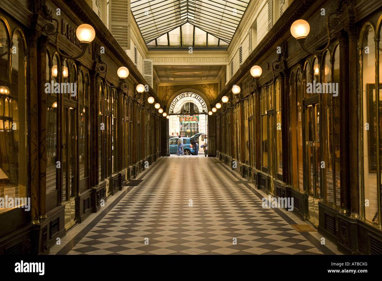 view in an old shopping arcade, France, Paris Stock Photo - Alamy