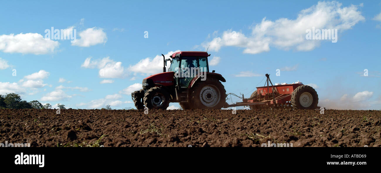 tractor ploughing a field, a photo by Bruce Miller Stock Photo - Alamy
