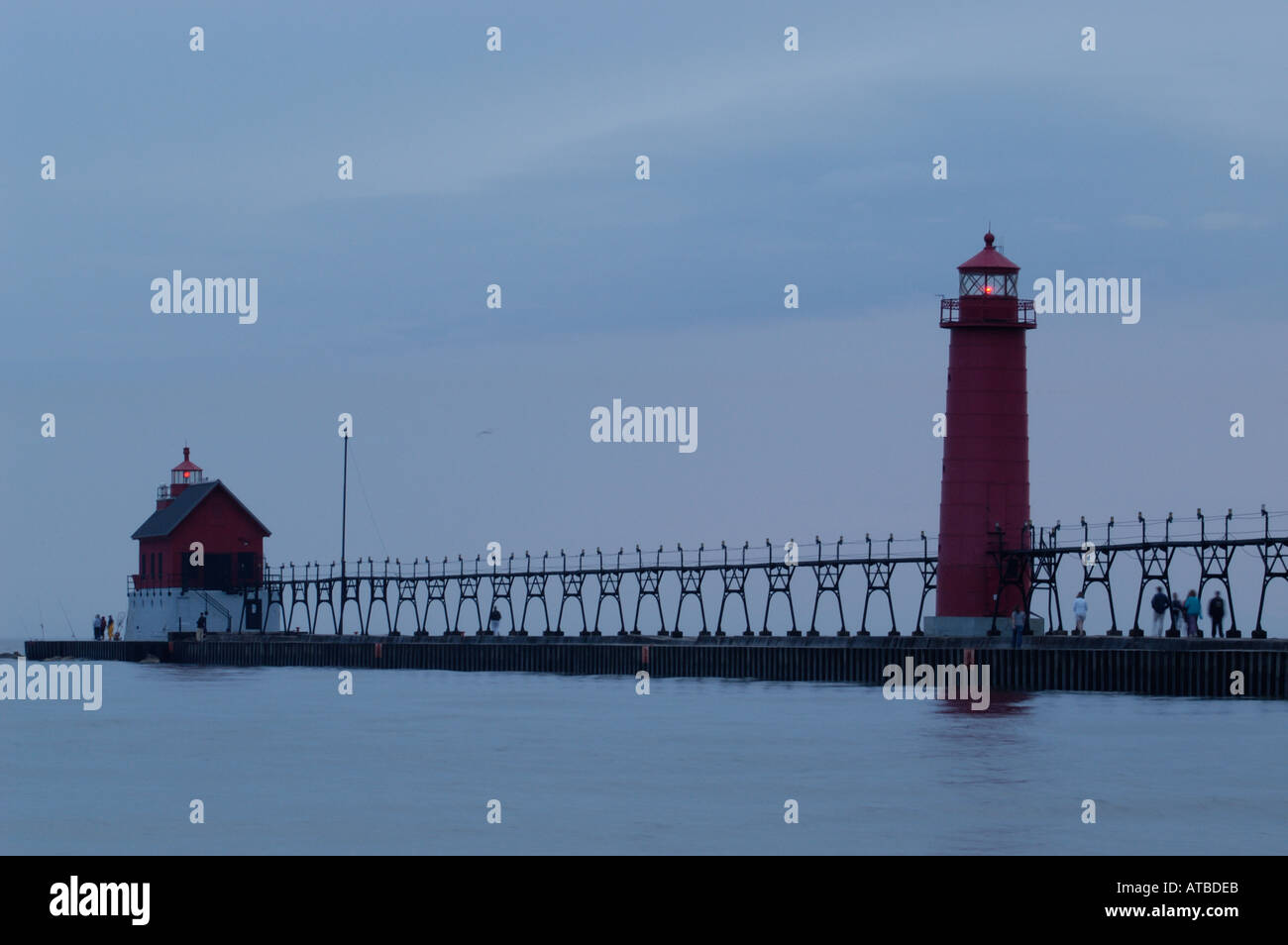 Grand haven pier lights hi-res stock photography and images - Alamy