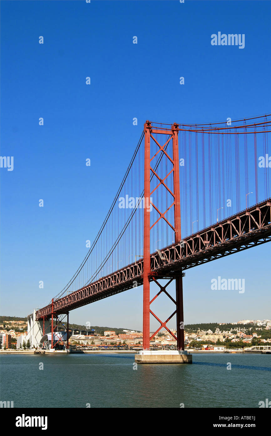 Suspension Bridge Ponte 25 de Abril, Portugal, Lisbon Stock Photo - Alamy