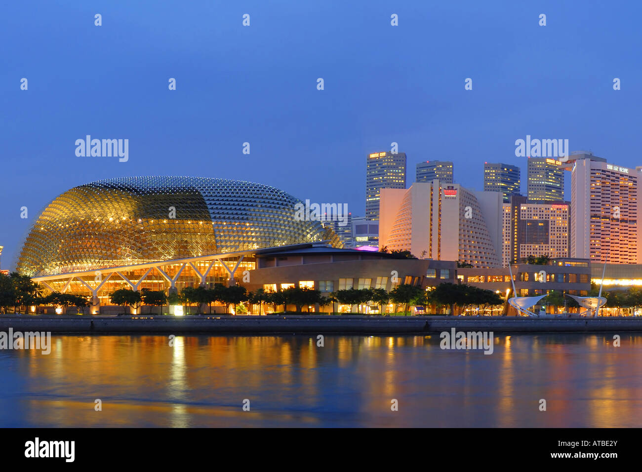 Singapore Skyline and the Esplanade, Singapore, Singapore Stock Photo ...