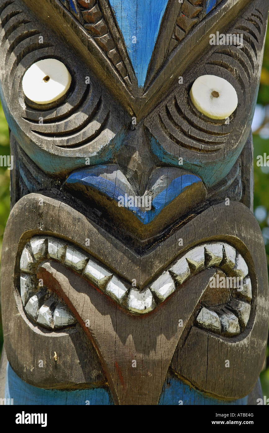 Traditional Tiki Statue on Bora Bora, French Polynesia, Bora Bora Stock ...