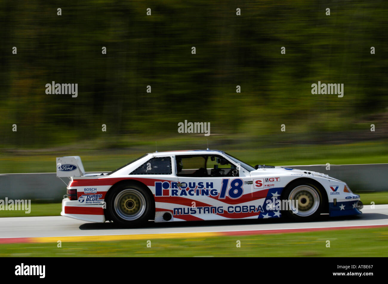 Peter Klutt races the Hartwig Team 1990 Mustang Trans Am car at the ...