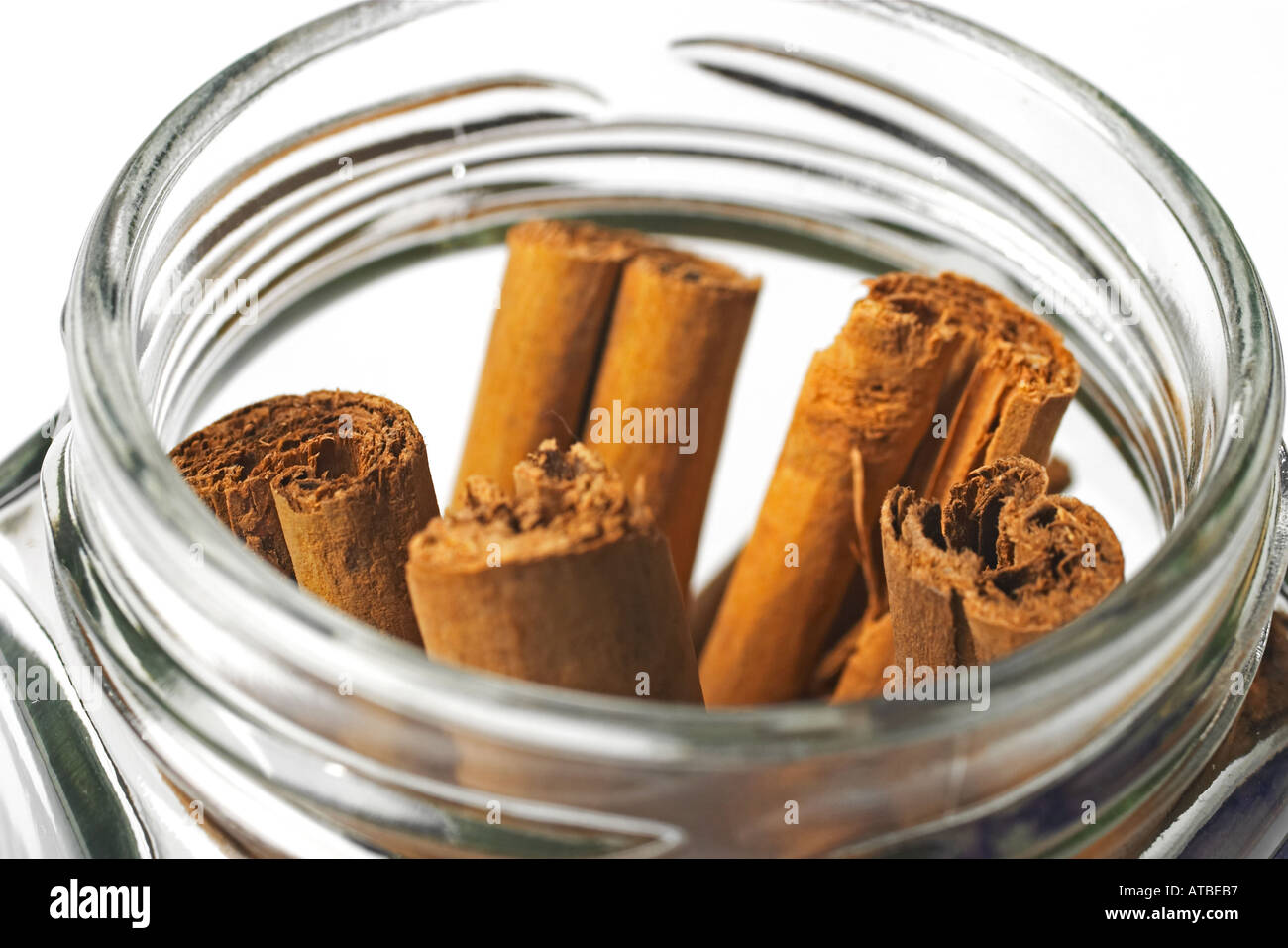 Cinnamon Sticks in Glass Jar Stock Photo - Alamy