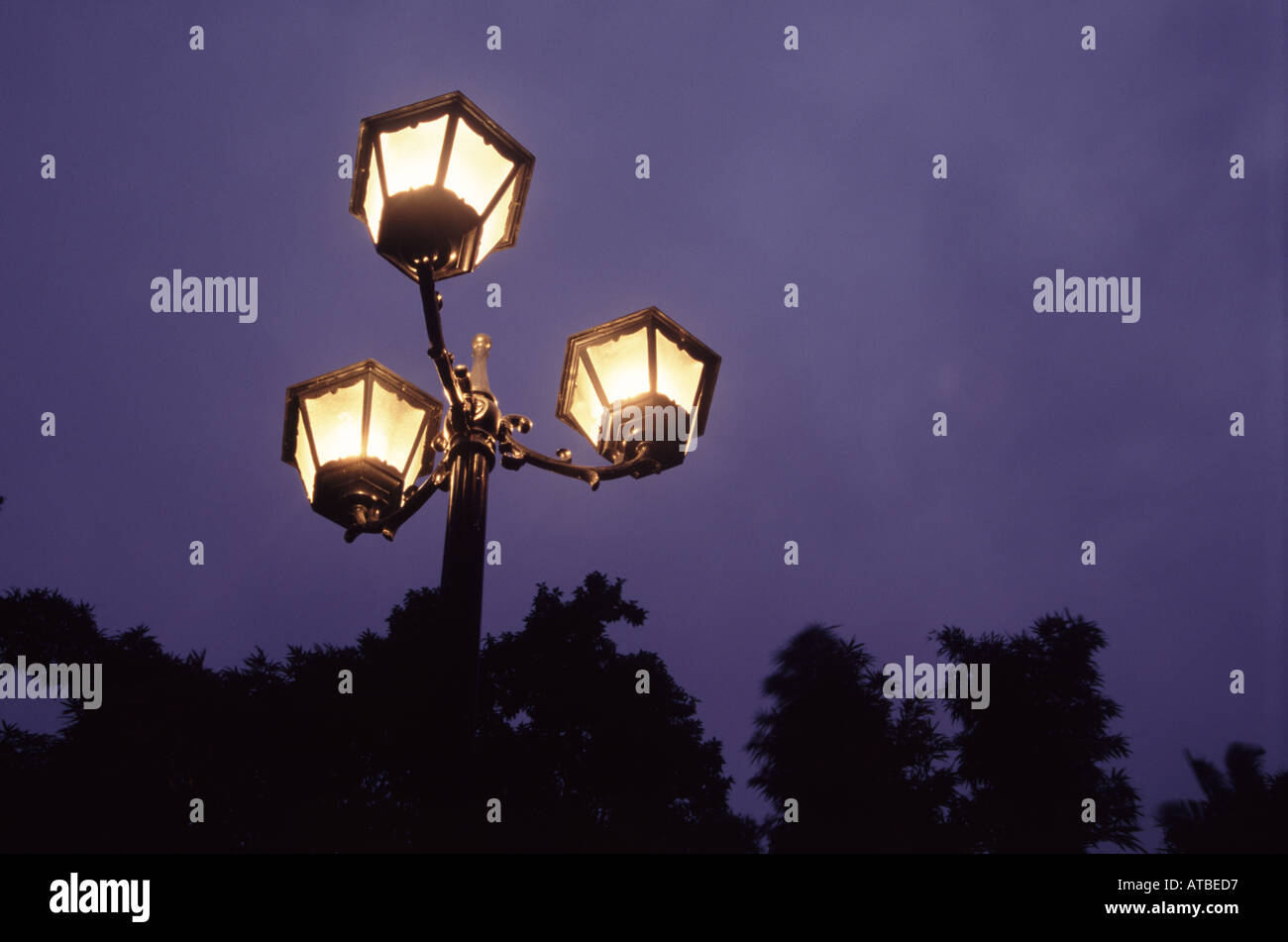 macau china, street lamp Stock Photo - Alamy