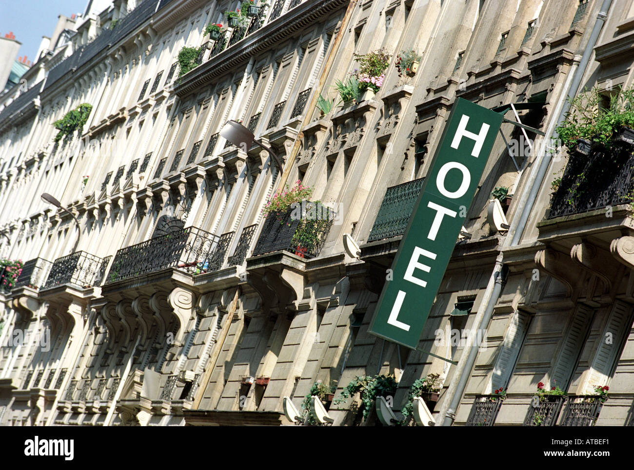 Hotel sign in Paris France Stock Photo - Alamy
