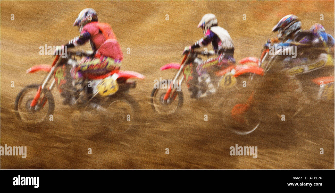 The start of a motor cycle scrambling race Stock Photo - Alamy