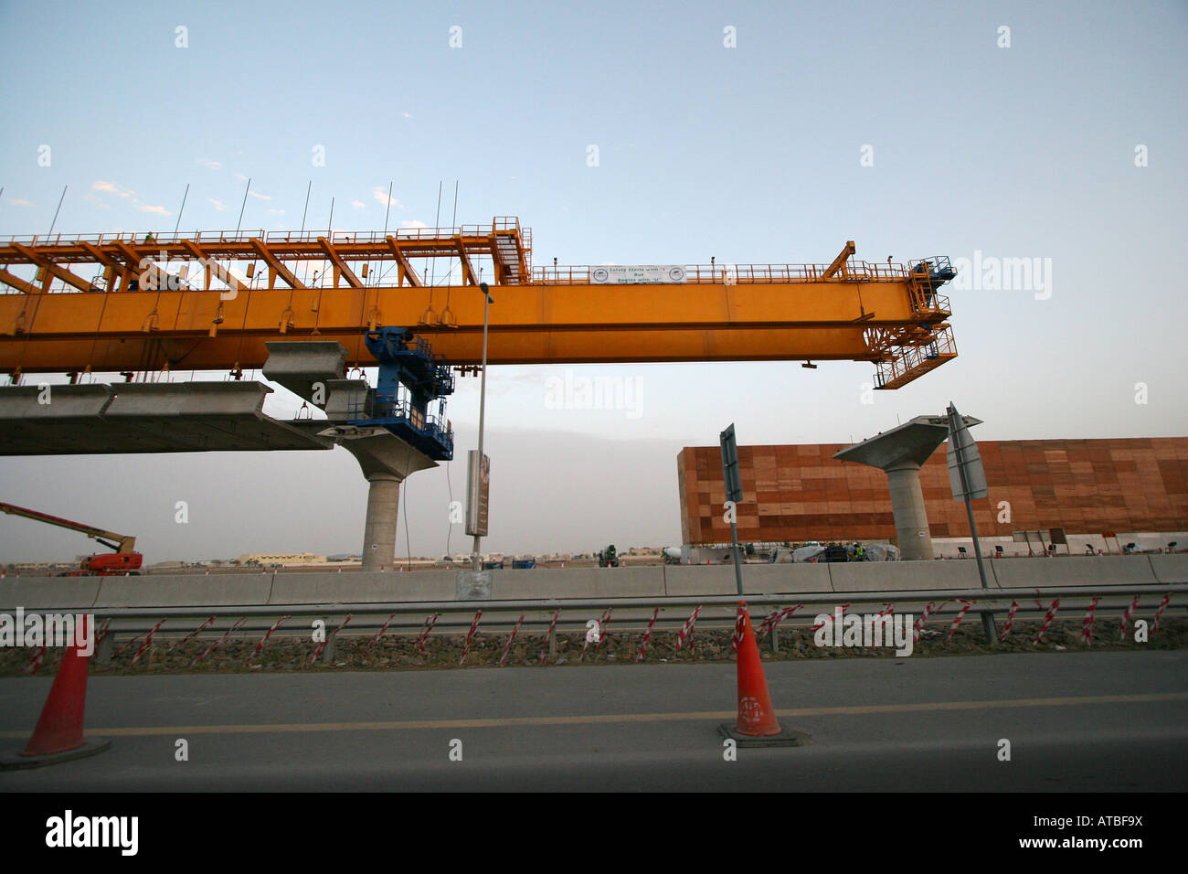 Bridge construction crane hi-res stock photography and images - Alamy