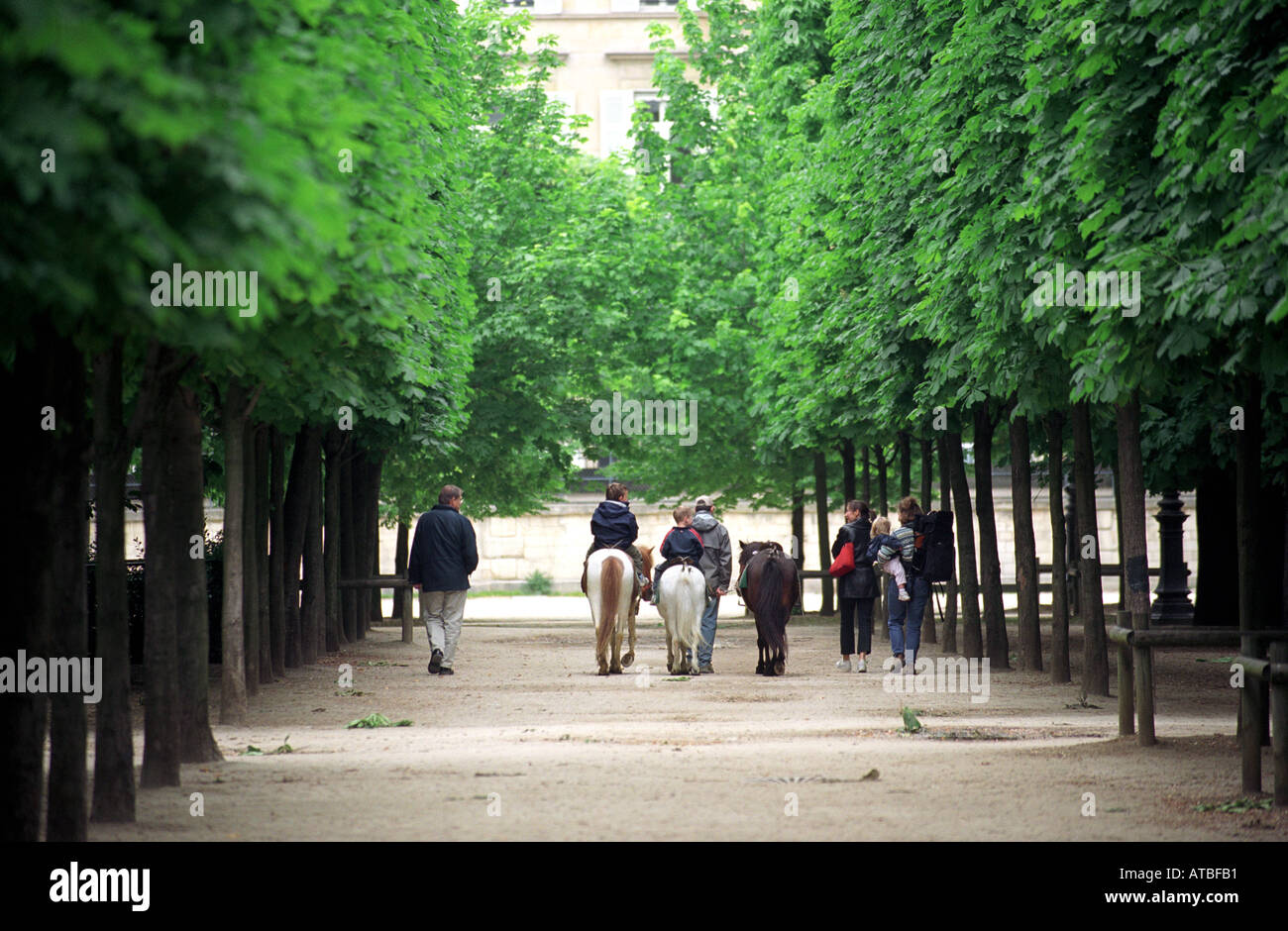 Pony rides in a Paris Park France Stock Photo - Alamy