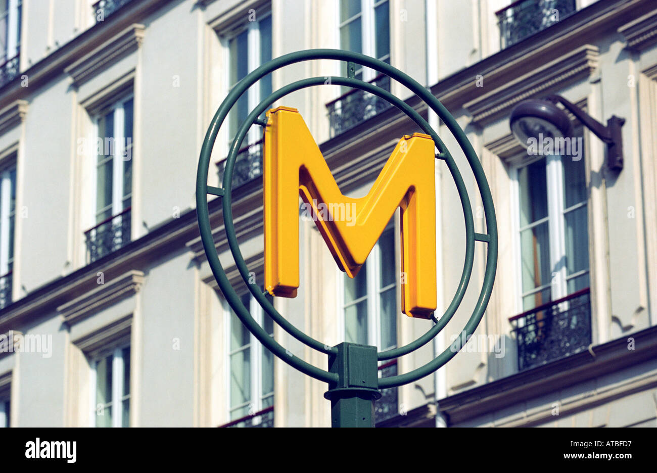 Metro sign in Paris France Stock Photo - Alamy