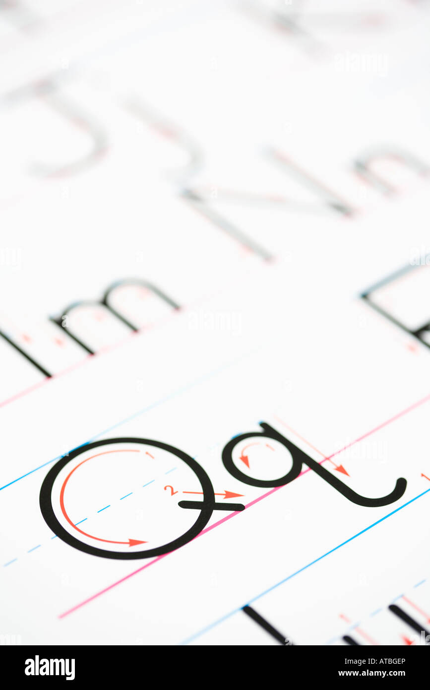 Alphabet handwriting practice page hi-res stock photography and images ...