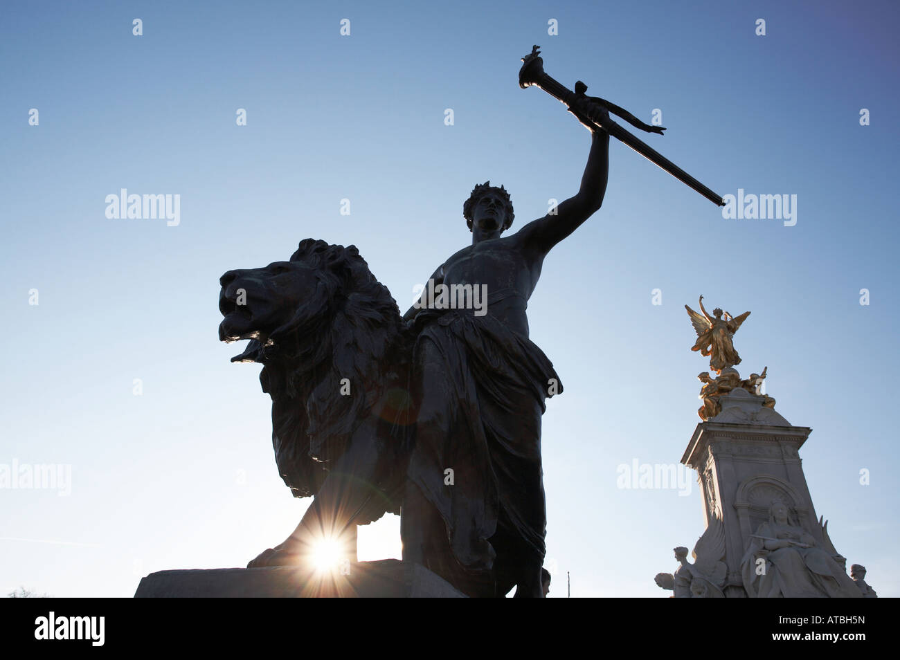 Majestic public statue in London England Britain UK Britain Stock Photo ...