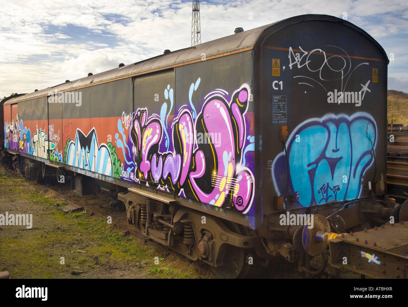 Graffiti train hi-res stock photography and images - Alamy