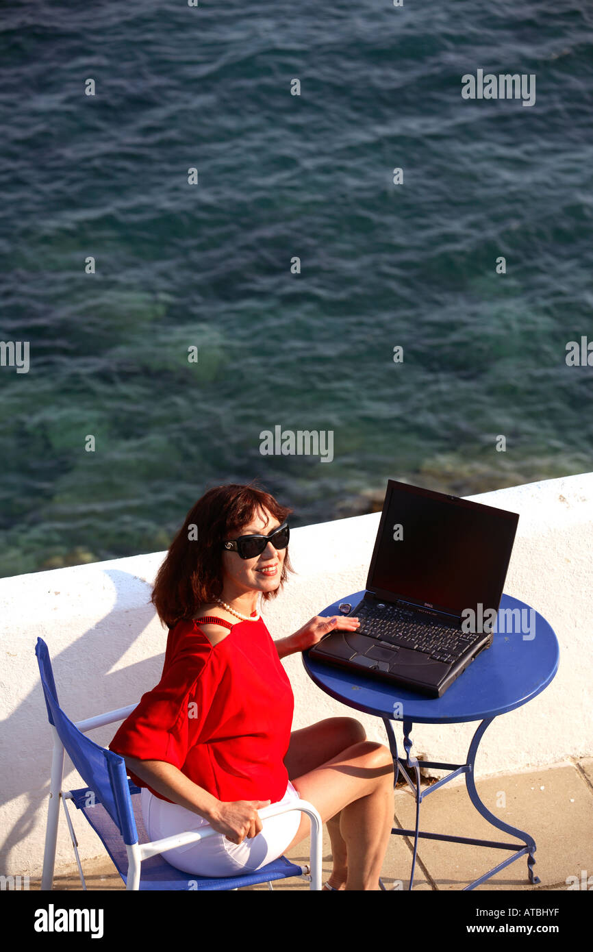 Dell computer woman hi-res stock photography and images - Alamy