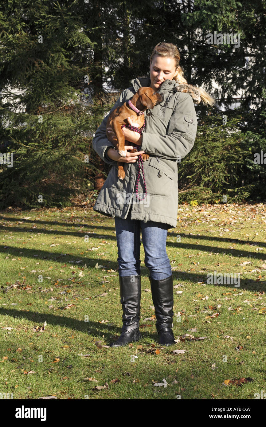 Woman rhodesian ridgeback hi-res stock photography and images - Alamy