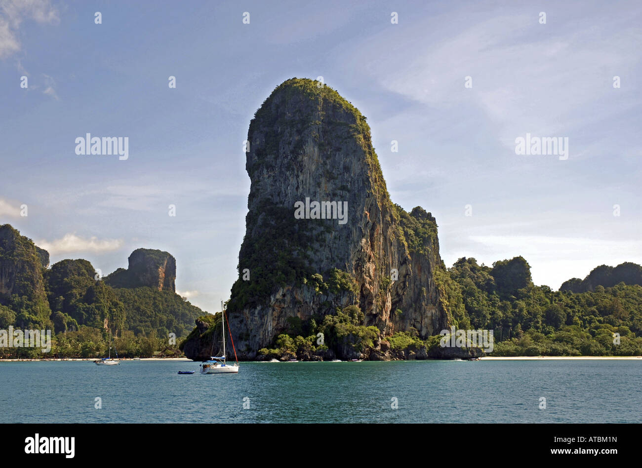 limestone cliffs at Railay Beach, Thailand Stock Photo - Alamy