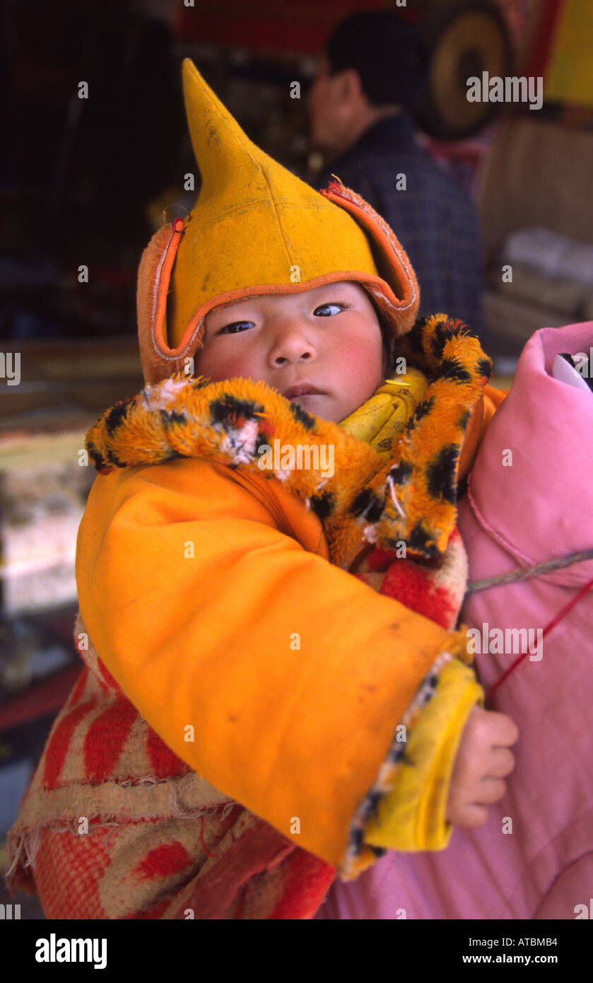 Tibetan baby. Litang, Sichuan, China Stock Photo - Alamy