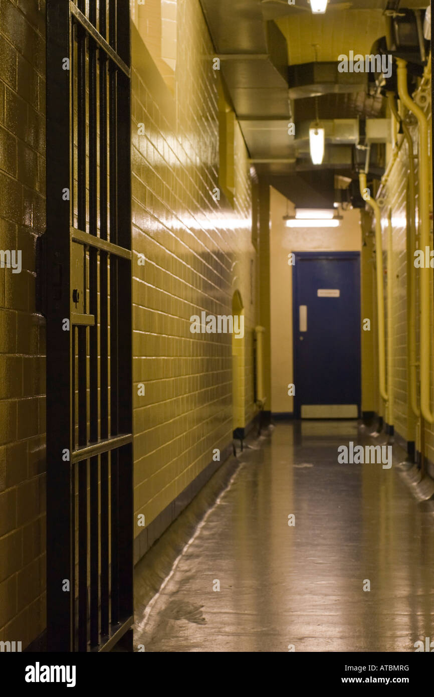 Corridor of cell block Digbeth Police Station Birmingham Stock Photo ...