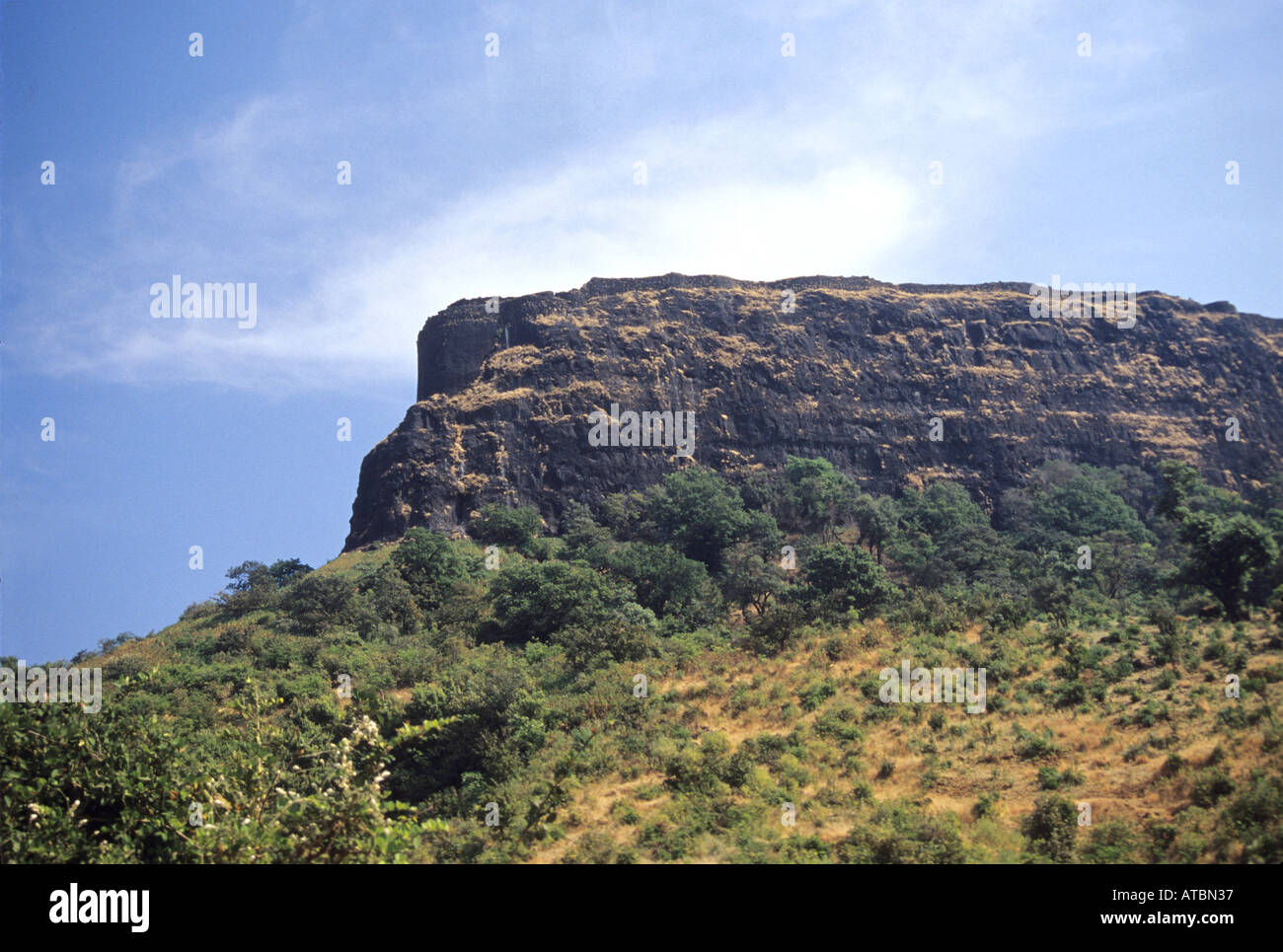JRR72922 Fort Lohagad on mountain top Lonavala Maharashtra India Stock ...
