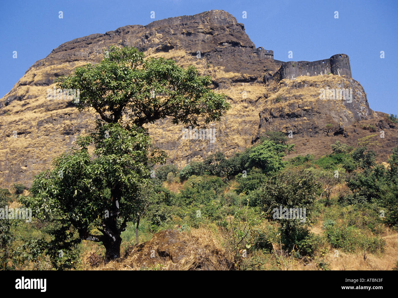 Fort Lohagad on western ghats at Lonavala Maharashtra India Stock Photo ...