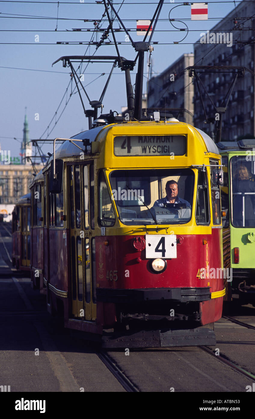 Tram. Warsaw, Poland Stock Photo - Alamy