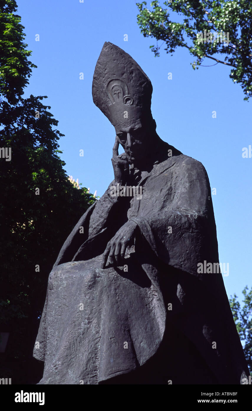Monument of Cardinal Stefan Wyszynski. Warsaw, Poland Stock Photo - Alamy