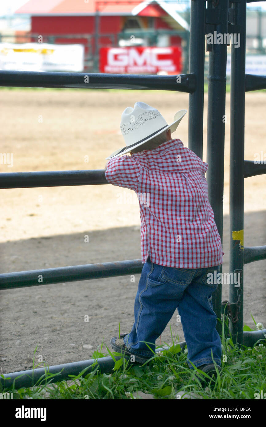 Young boy at the rodeo Stock Photo - Alamy