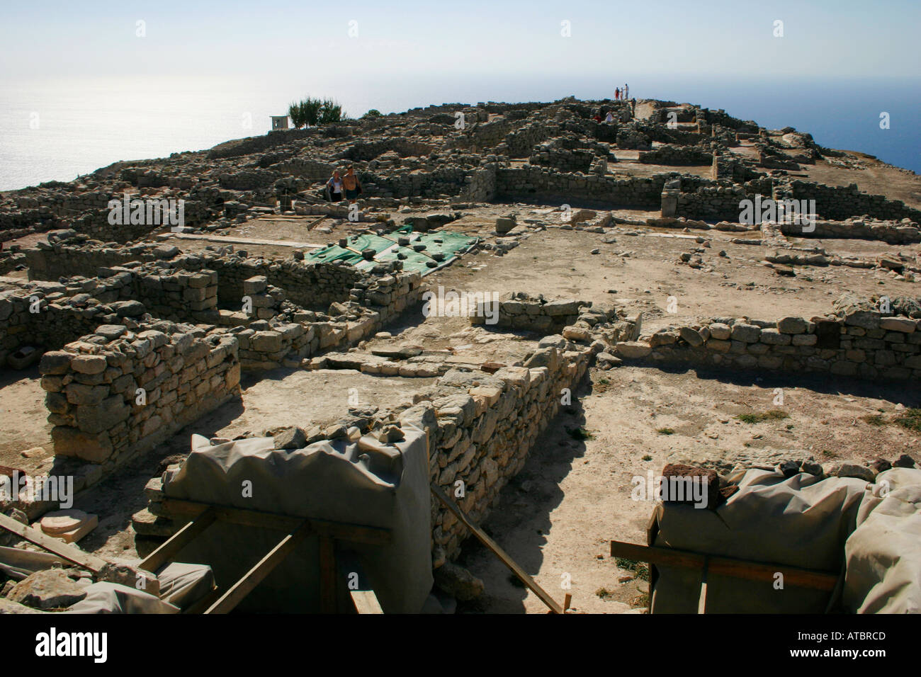 The ancient city of Thera on Santorini Stock Photo - Alamy