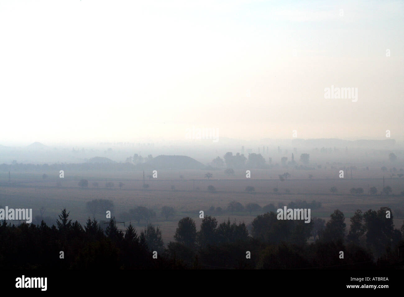 landscape, morning, haze Stock Photo - Alamy