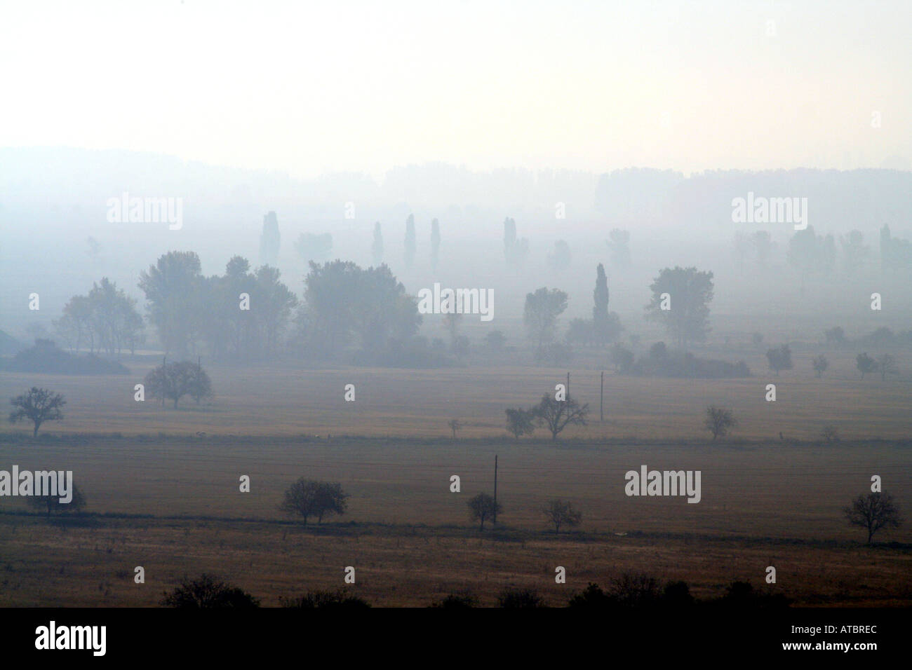 landscape, morning, haze Stock Photo - Alamy