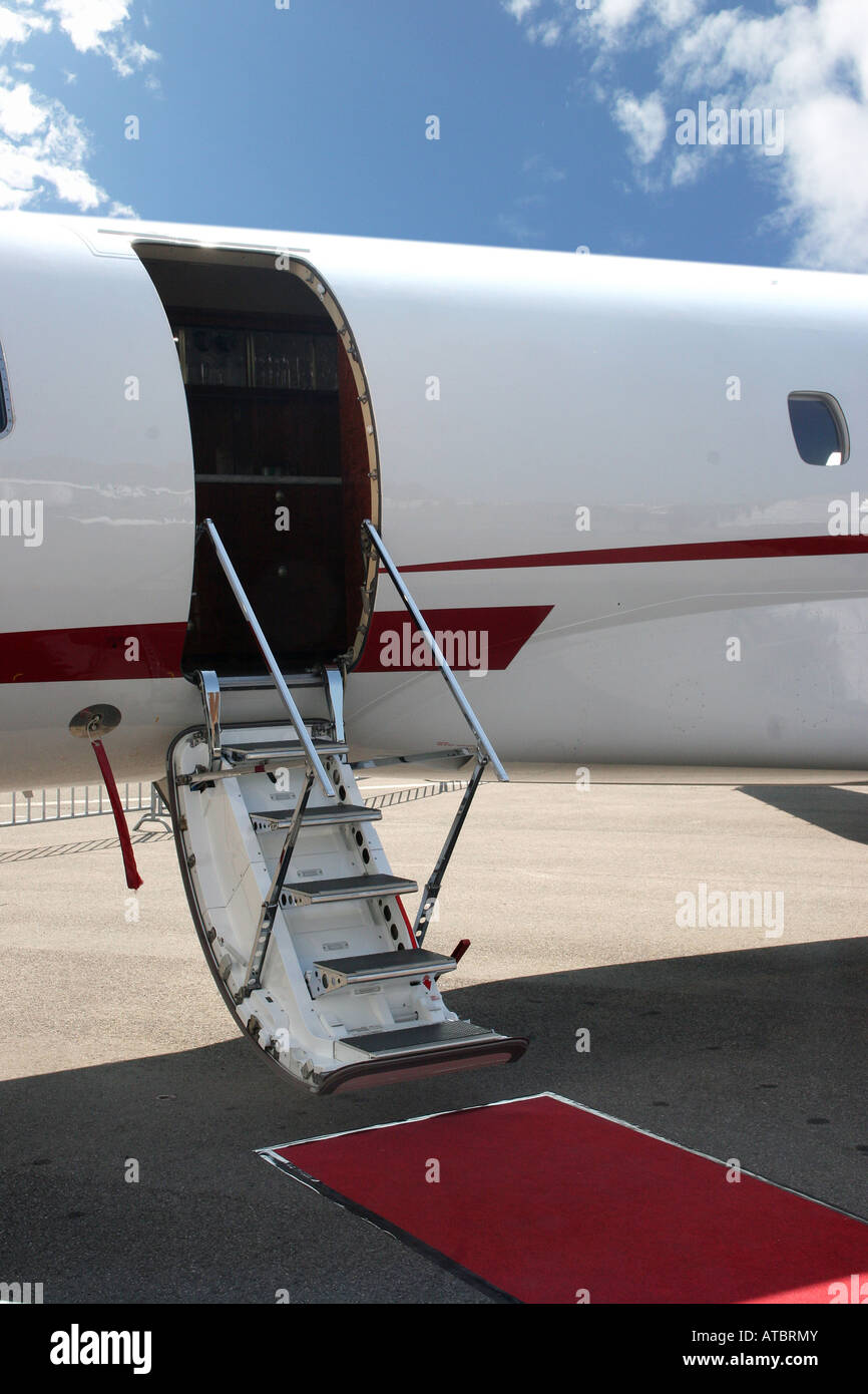 Airplane at the airfield and when starting Stock Photo - Alamy