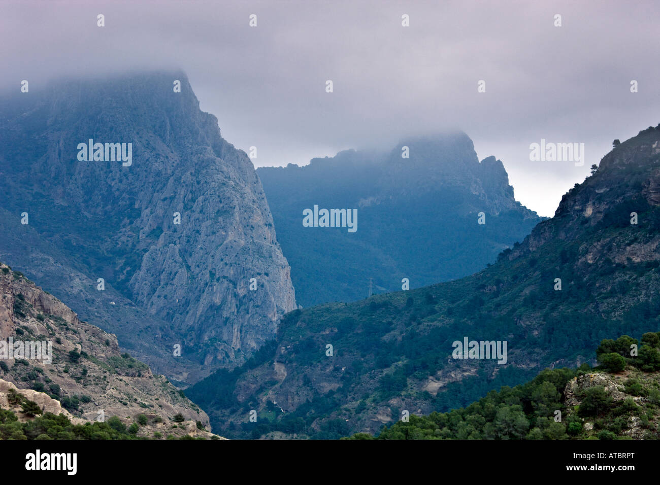 Ardales Natural Park Malaga Province Spain Mountain view Stock Photo ...