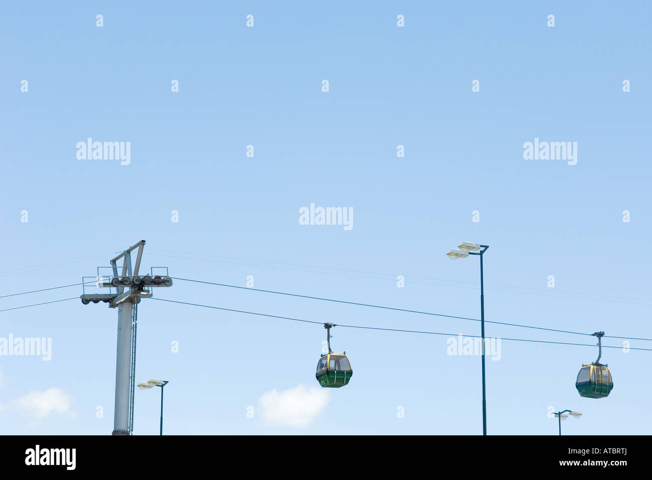 Overhead cable cars Stock Photo - Alamy