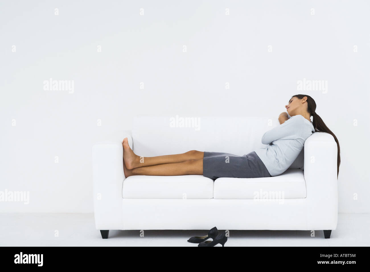 Barefooted couch hi-res stock photography and images - Alamy