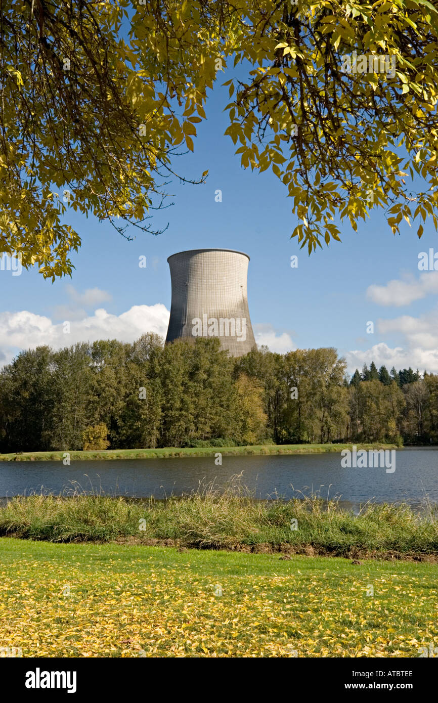 Nuclear Power Plant and Cooling Tower Stock Photo - Alamy