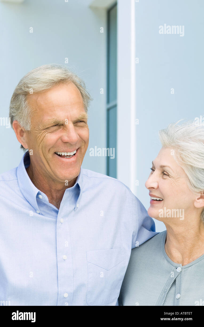 Mature couple smiling together, close-up Stock Photo - Alamy