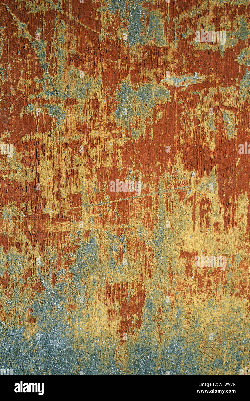 Painted surface, deteriorating, close-up Stock Photo - Alamy