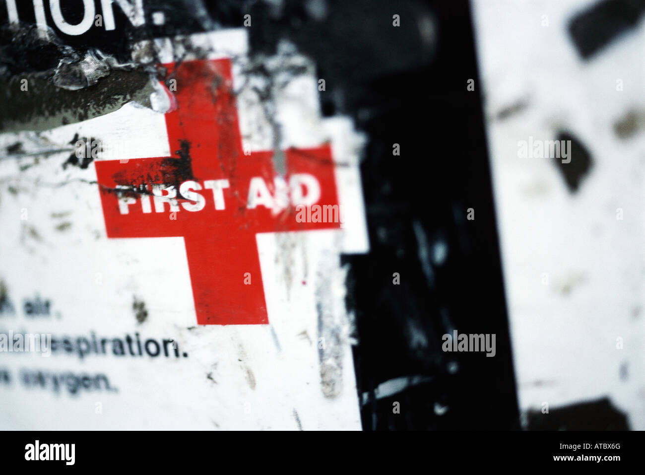 First aid sign, close-up Stock Photo - Alamy