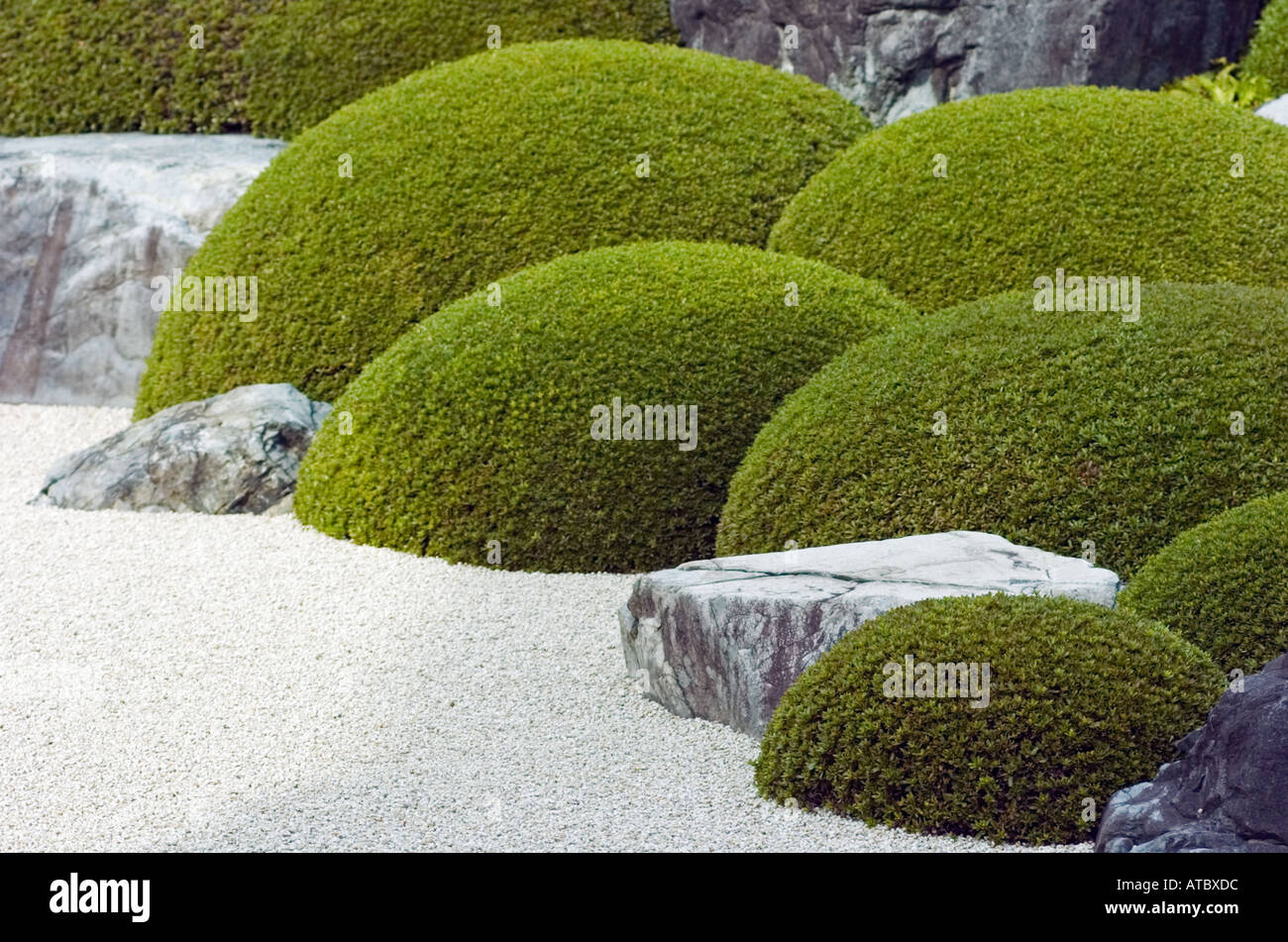 Detail of the Dry Landscape Garden at the Adachi Museum of Art in Japan ...