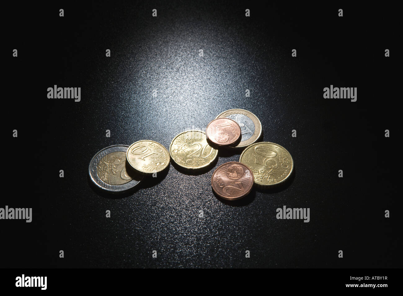 Euro coins of various denominations, studio shot Stock Photo - Alamy