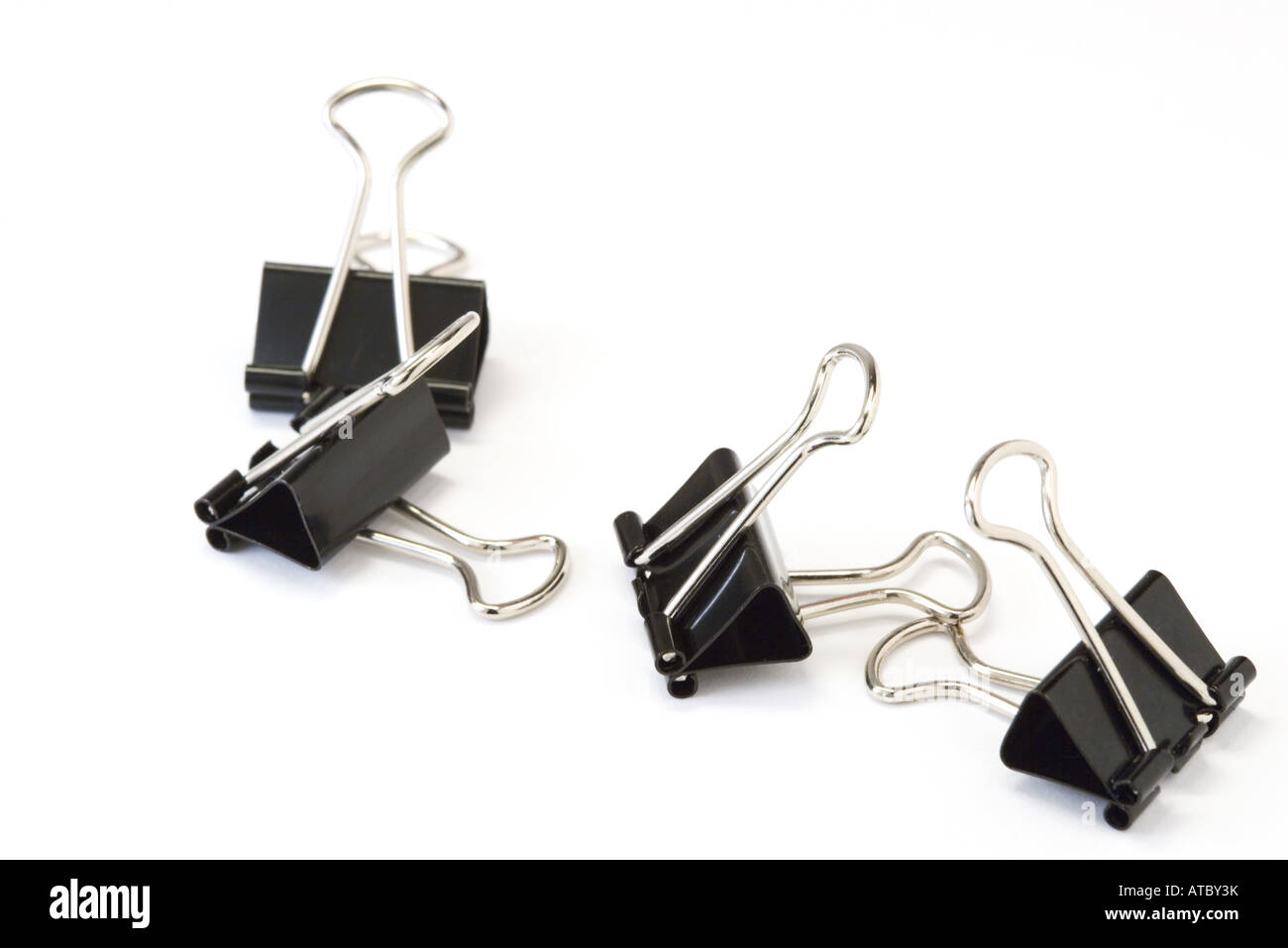 Binder clips, close-up Stock Photo - Alamy