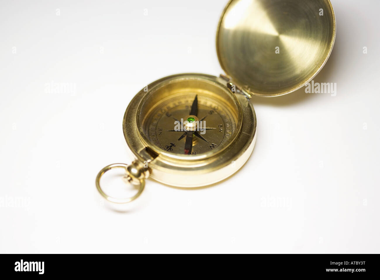 Brass compass, close-up Stock Photo - Alamy