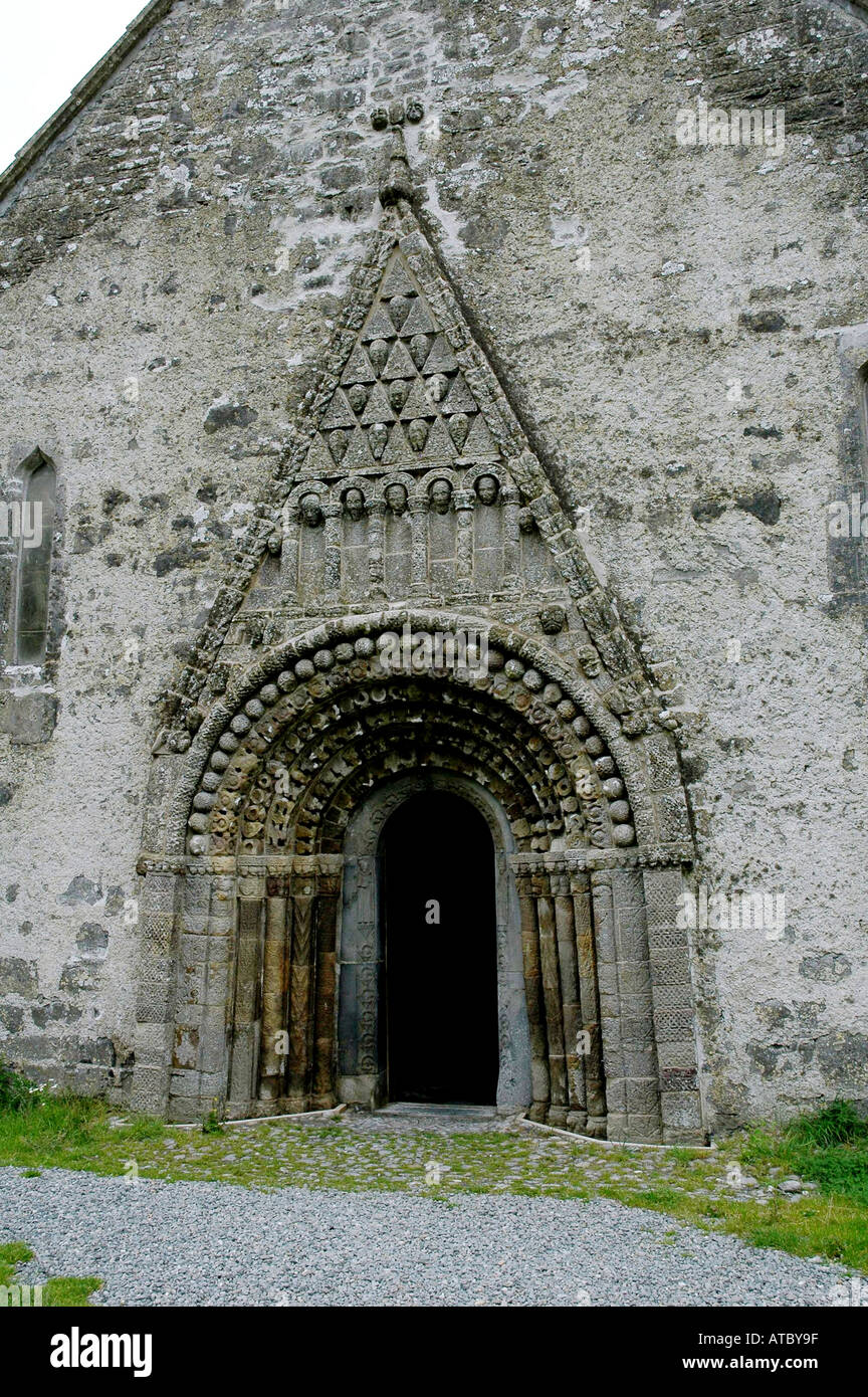 CLONFERT CATHEDRAL CO GALWAY IRELAND WITH UNIQUE CARVED DOORWAY Stock ...