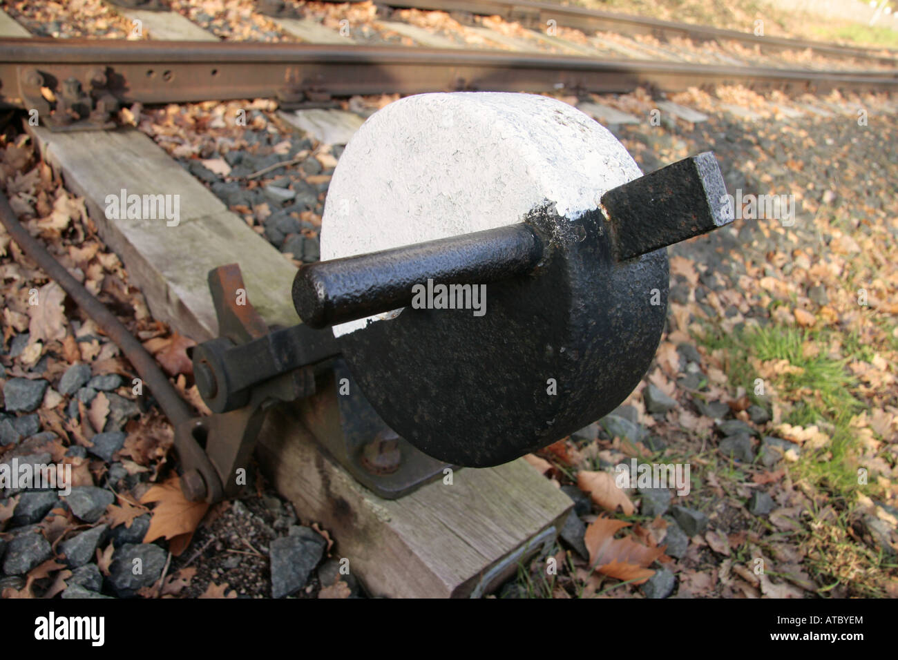 railroad switch, Germany Stock Photo - Alamy