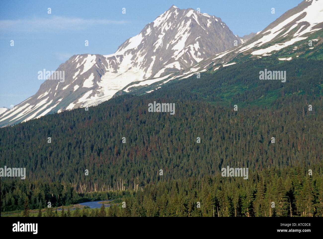 Alaska Mtns near Carter Lake Stock Photo - Alamy