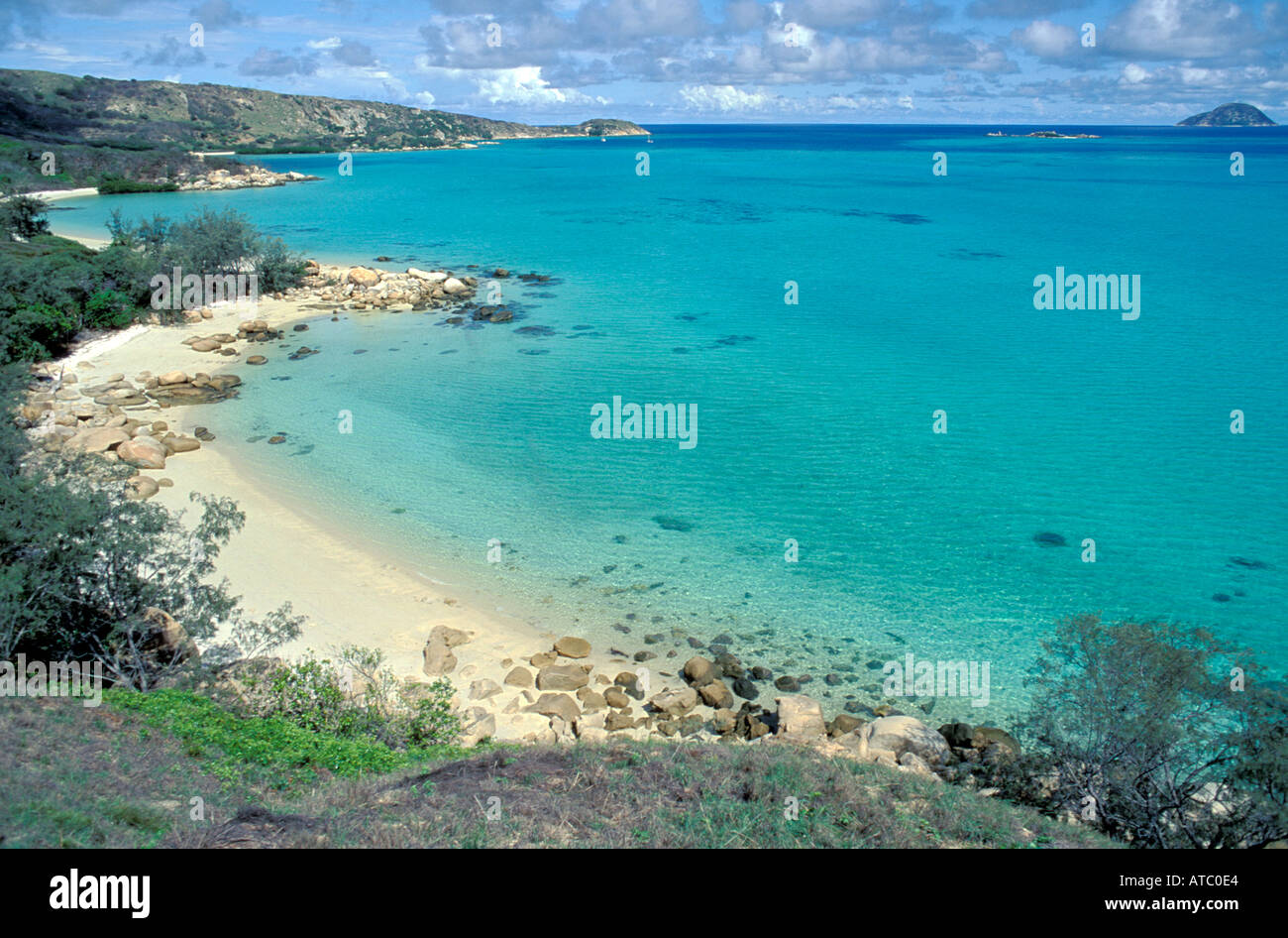 Australia Queensland Great Barrier Reef Lizard Island Blue Lagoon Stock ...