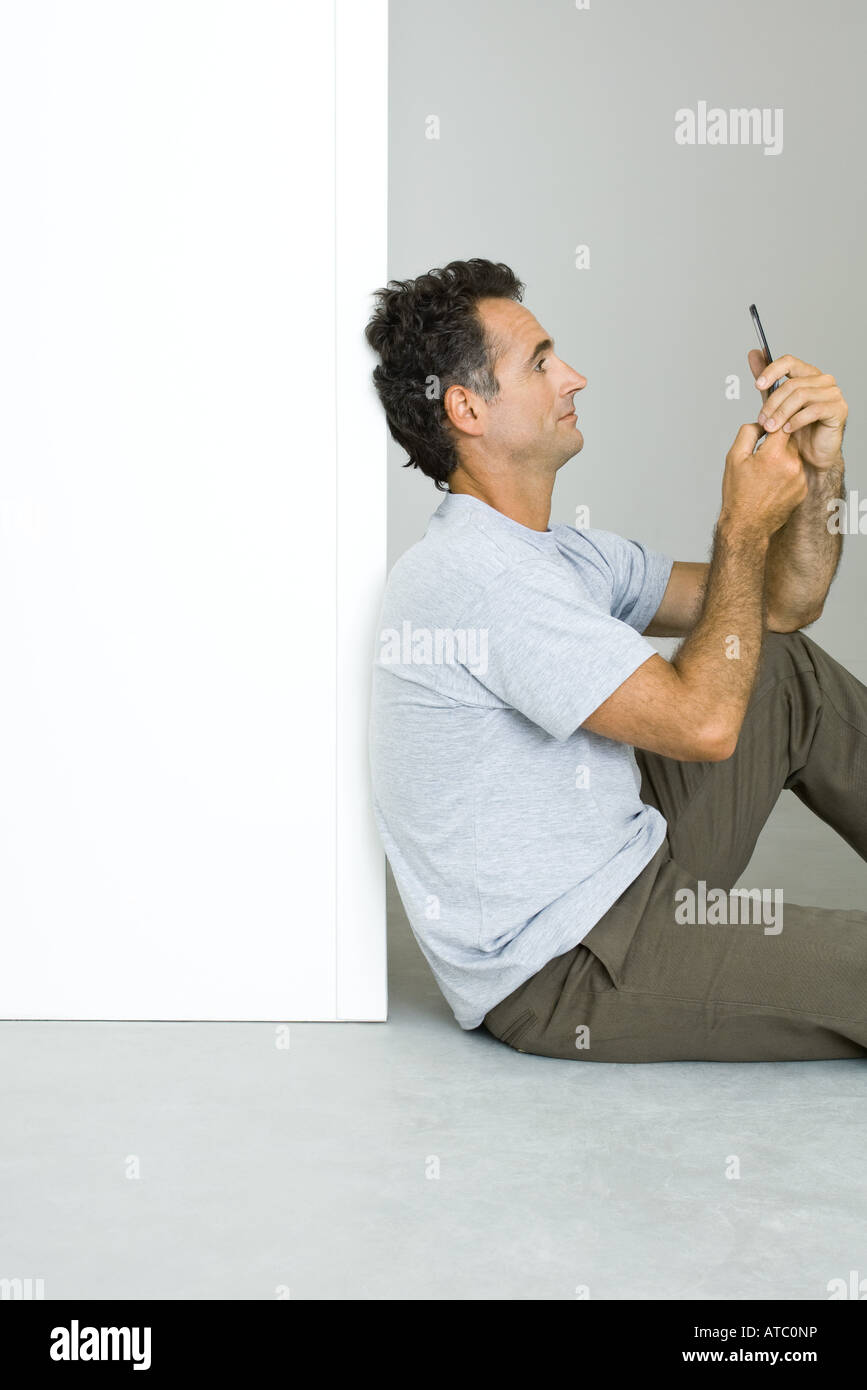 Sitting On Ground Side View