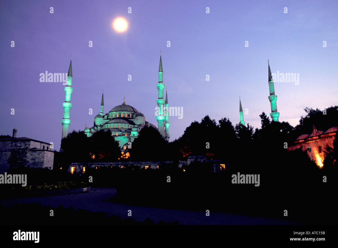 Turkey Istanbul Blue Mosque at night Stock Photo - Alamy