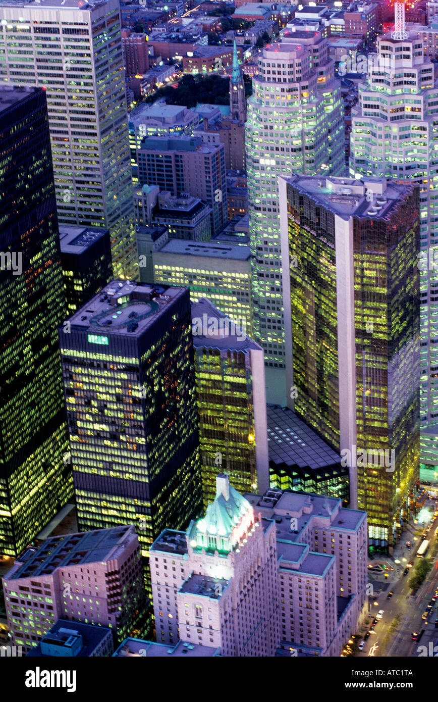A labyrinth of lights transforming the high rise blocks of downtown ...